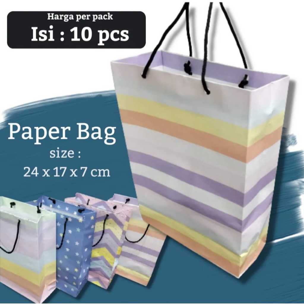 Jual ( 1 pack ) Tas kertas / PAPER BAG MOTIF , paper bag ulang tahun ...