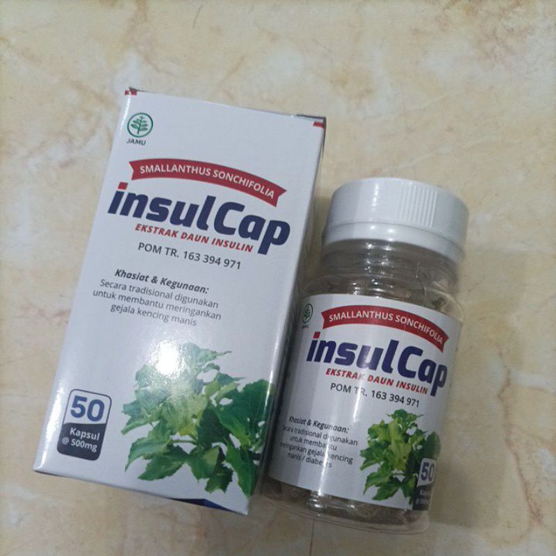Jual INSULCAP ekstrak Daun Insulin 50 kapsul insulfit | Shopee Indonesia