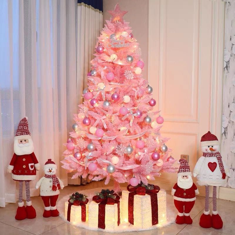 Jual Pohon natal Pink / pohon natal salju / pohon natal 1,5m dan 1,8m ...