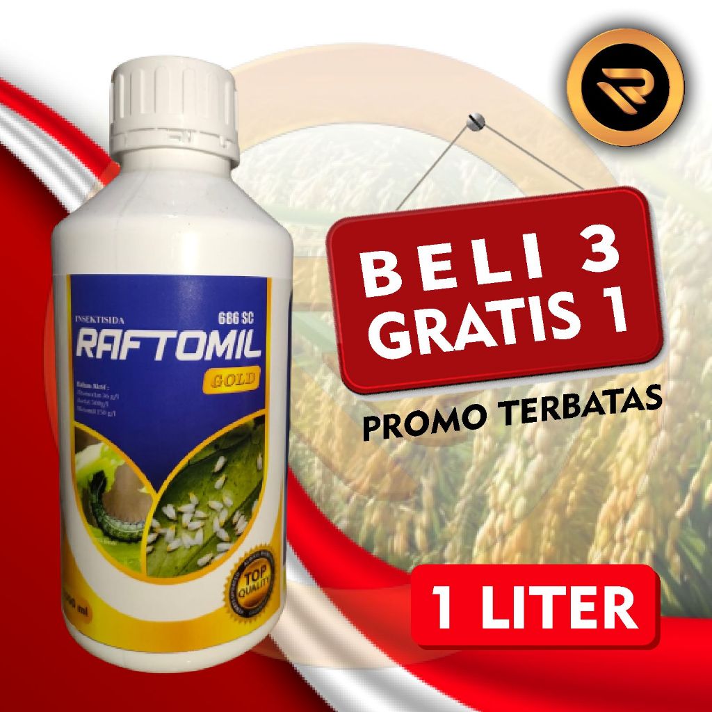 Jual INSEKTISIDA RAFTOMIL GOLD 686SC 1L ABAMECTIN/ABAMEKTIN/ASEFAT ...