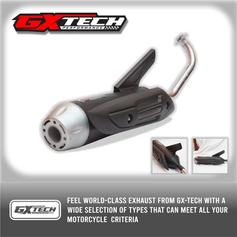 Jual GX TECH Perfomance SR-01 Knalpot Standar Racing MIO M3 Inlet 28 mm ...