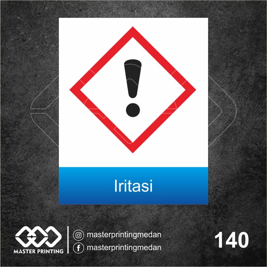 Jual 140 - Stiker Iritasi, Simbol Limbah B3, Sticker Vinyl, Tahan Air ...