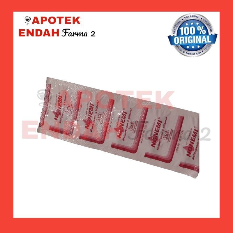 Jual NONEMI TABLET PERSTRIP vitamin penambah darah | Shopee Indonesia