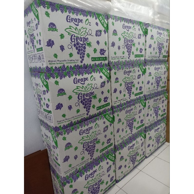 Jual 1 DUS Gelas Plastik Cup Grape Anggur 10 oz / 12 oz / 14 oz / 16 oz ...