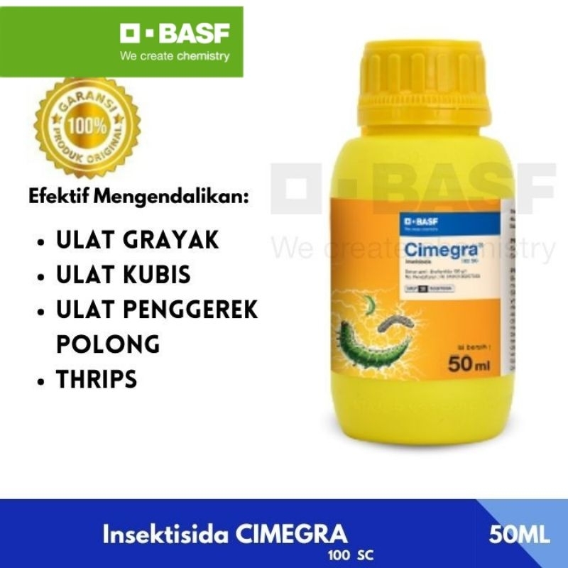 Jual Insektisida Cimegra 100SC 50ml 100% Asli Pengendali Hama Ulat Daun ...