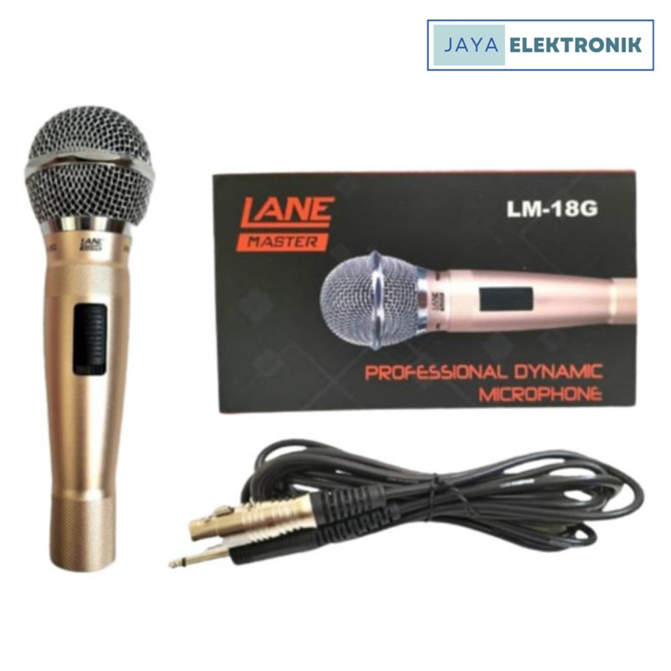 Jual Microphone Lane Master LM 18-G Gold Emas Mic Kabel Lane Master ...