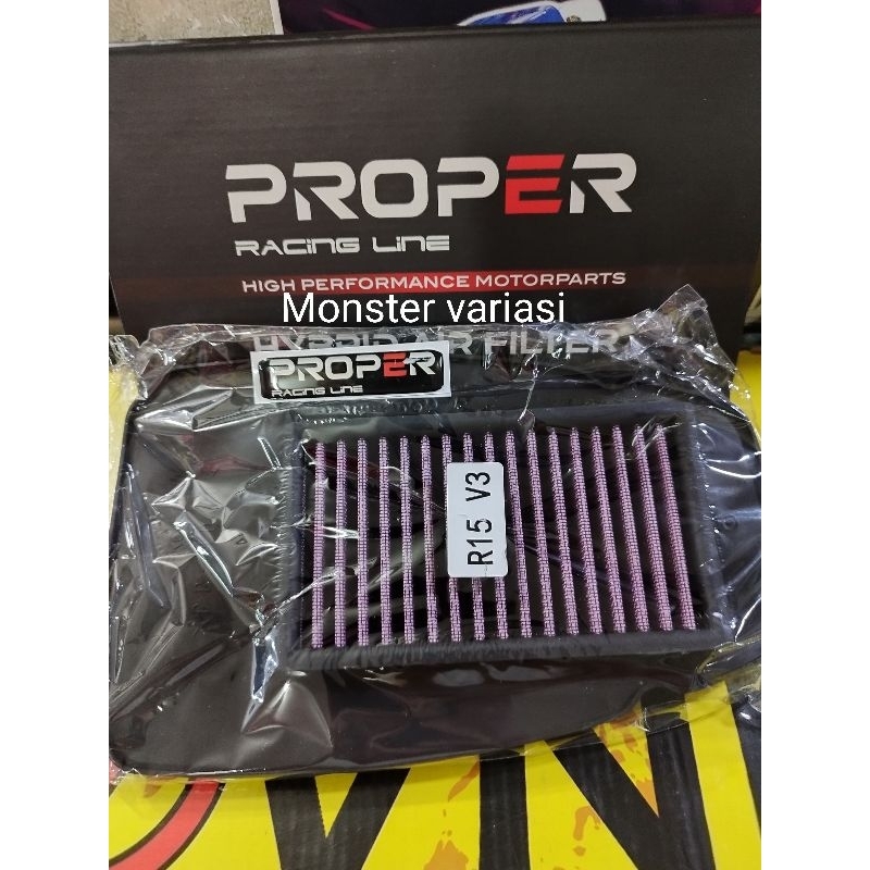 Jual Filter udara Hybrid Proper racing Yamaha R15 VVA/Vixion R/MT15/XSR ...