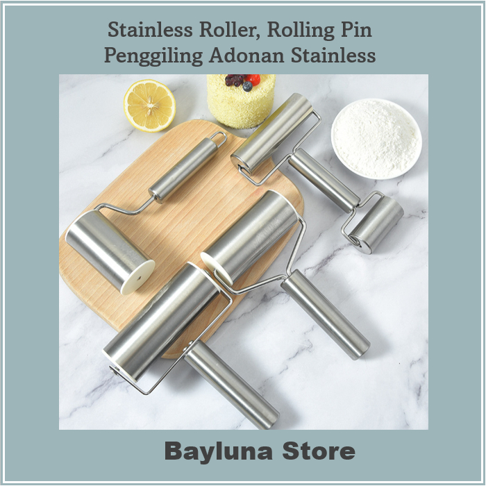 Jual Bayluna Stainless Roller, Rolling Pin Pastry Roller for Kitchen ...