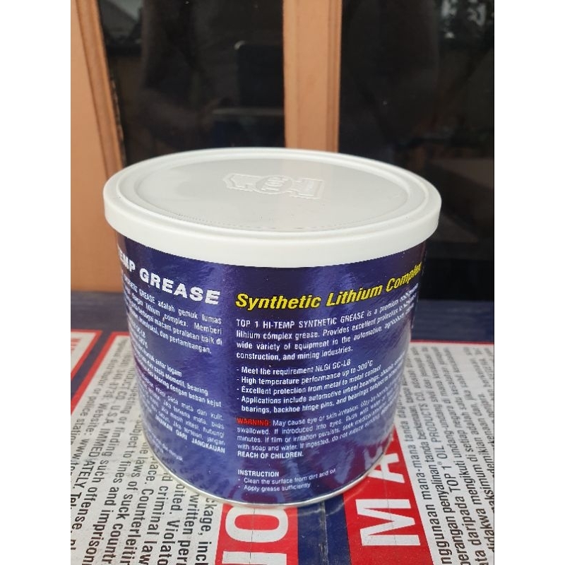 Jual GREASE Top 1 GREASE HI TEMP 452ML (BLUE) | Shopee Indonesia