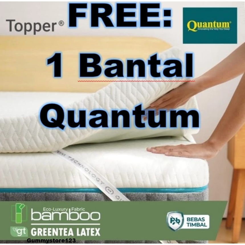 Jual Quantum Topper BAMBOO Greentea Latex Mattress Kasur Pelapis Topper ...