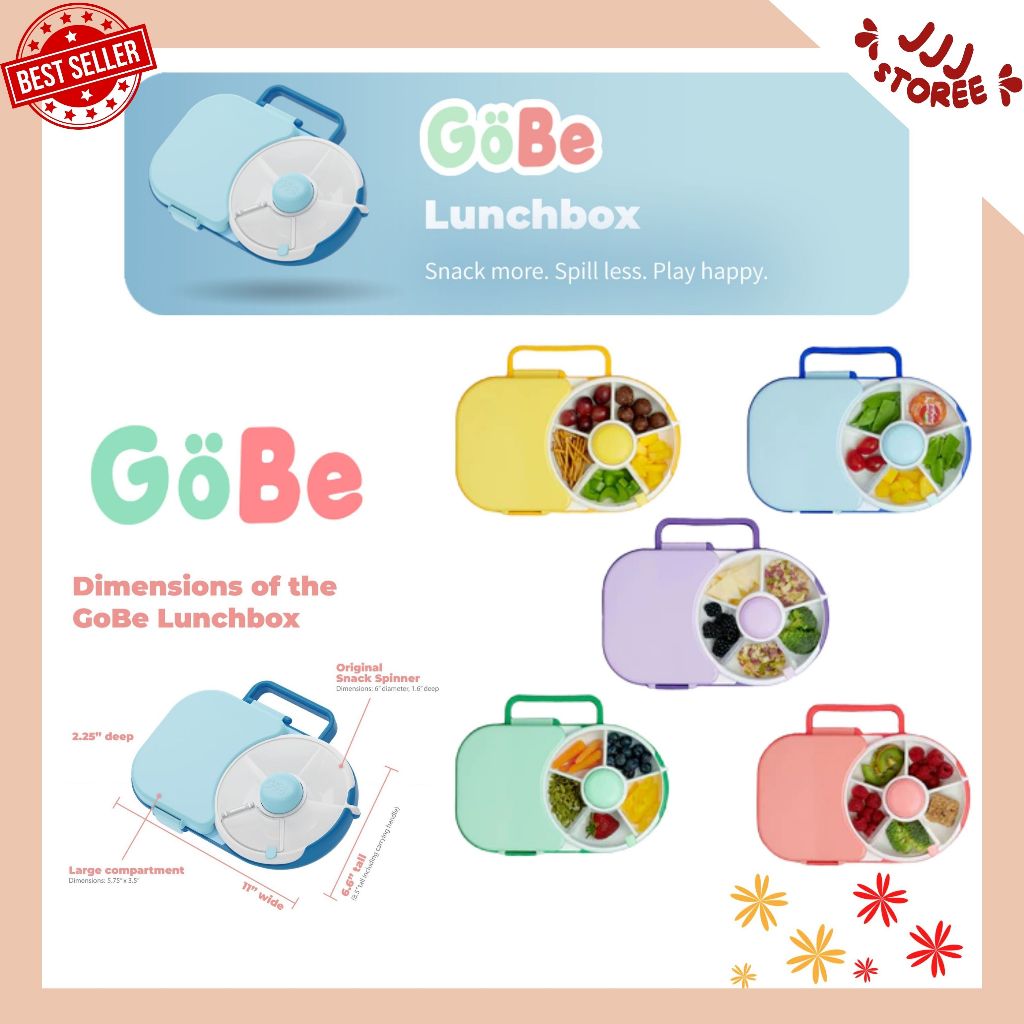 Jual GoBe Lunchbox Snack Spinner / Tempat Makan Anak + Snack 2IN1 ...