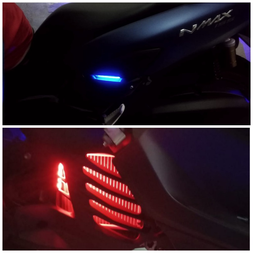 Jual Nmax Modif LED strip cover radiator & body samping lampu motor ...