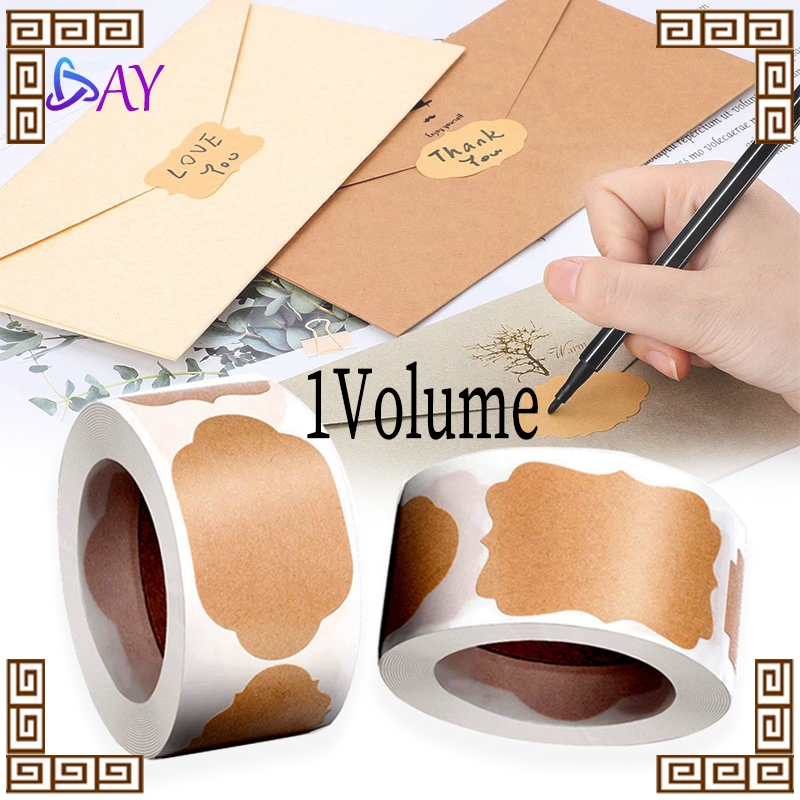 Jual Label Sticker (300 Pcs)/ Sticker Label Kraft/ Blank Stiker Tag ...