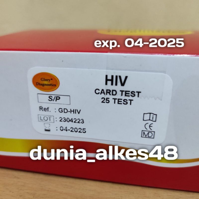 Jual HIV Card / Cassette / Strip | Tes HIV 1/2 Device isi 25 dan 50 ...