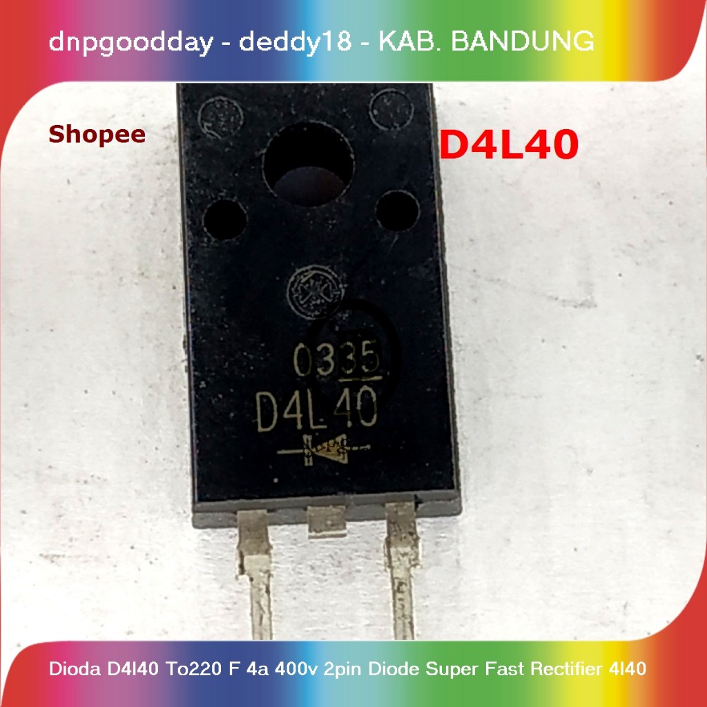 Jual dioda d4l40 to220 f 4a 400v 2pin diode super fast rectifier 4l40 ...