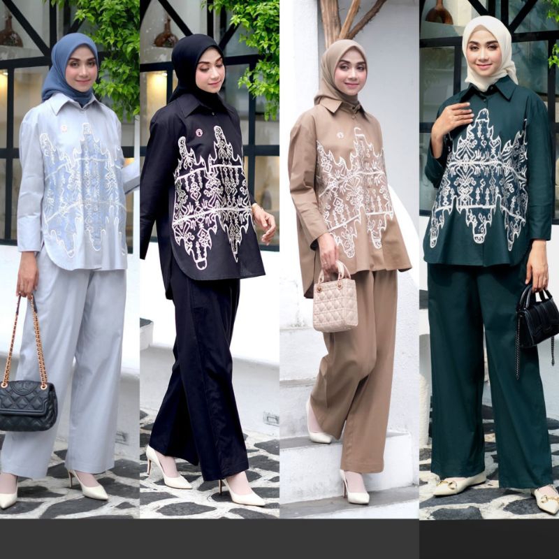 Jual Stelan Celana Isvara set by Ninos Design original 100% | Shopee ...