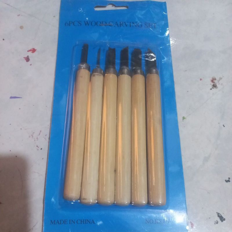 Jual Alat Ukir Kayu Lengkap 1 Set Isi 6 Pcs Tanah Liat Clay Mini Ukiran ...