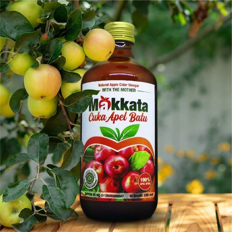 Jual Makkata Cuka Apel Batu Malang Organic Apple Cider Vinegar With The Mother Cuka Apel 100