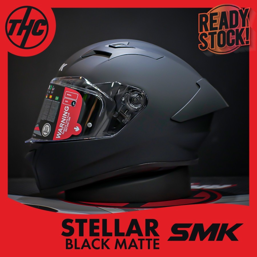 Jual HELM SMK STELLAR MA200 BLACK MATTE FULL FACE HELMET SMK | Shopee ...