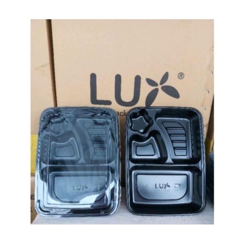 Jual Mika bento hitam sekat 4 merek Lux, isi 50 pcs | Shopee Indonesia
