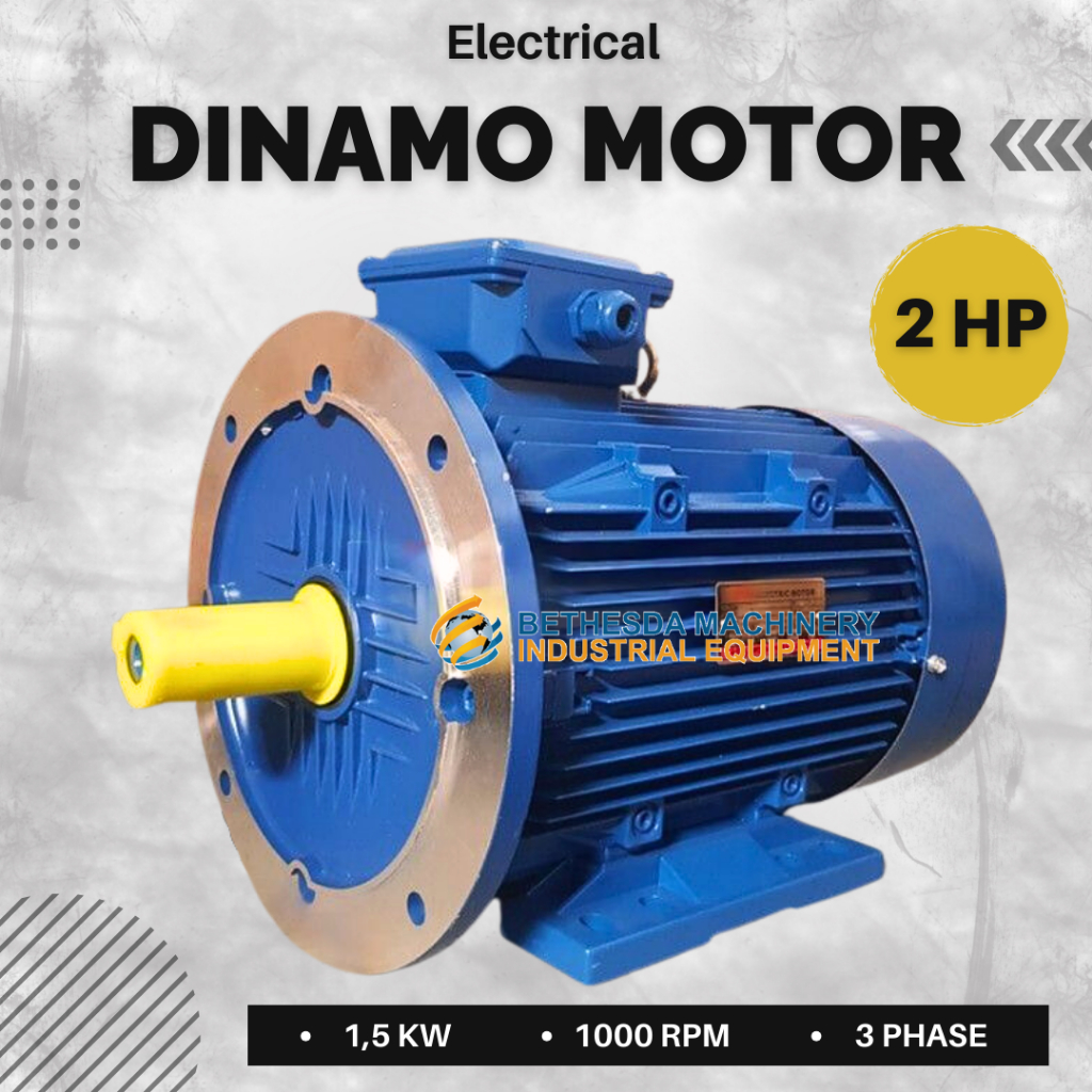 Jual Electro Motor 2 HP 1.5 KW Dinamo Motor Listrik 1000 RPM 3Phase 2HP Electricity | Shopee ...