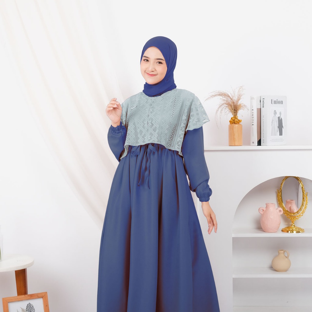 Jual Maria Collection Emma Dress Gamis Elegan Kondangan Muslim Mewah ...