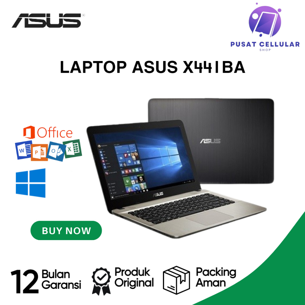 Jual LAPTOP ASUS X441BA AMD A4/A6/A9 WINDOWS 10 // 14'' - FREE TAS ...