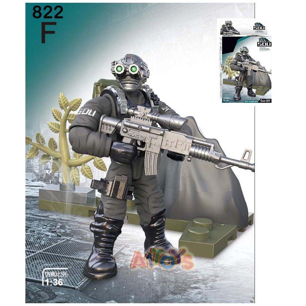 Jual Mainan tentara perang miniatur police set mini figure tenatar WW2 ...