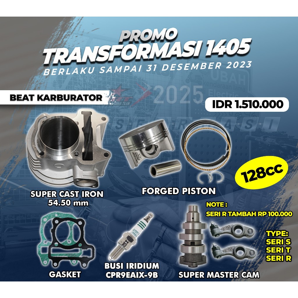 Jual PAKET BORE UP BRT BEAT KARBU 128 CC | Shopee Indonesia