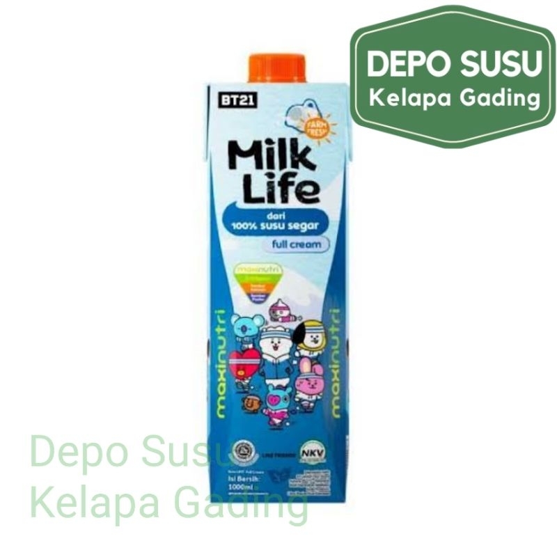 Jual Milk Life UHT 1 Liter Full Cream / Chocolate 1L Susu Milklife ...