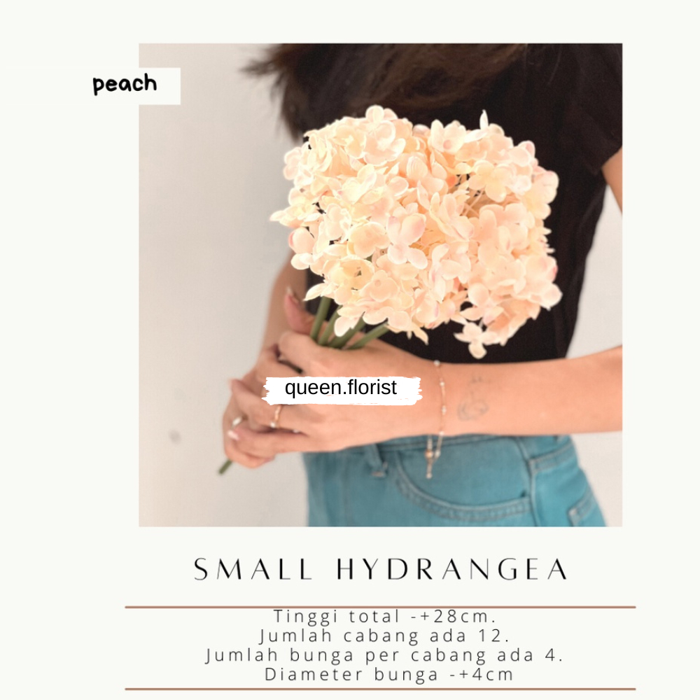Jual small Hydrangeas Artificial 1 Tangkai Bunga Plastik Buatan Hiasan ...