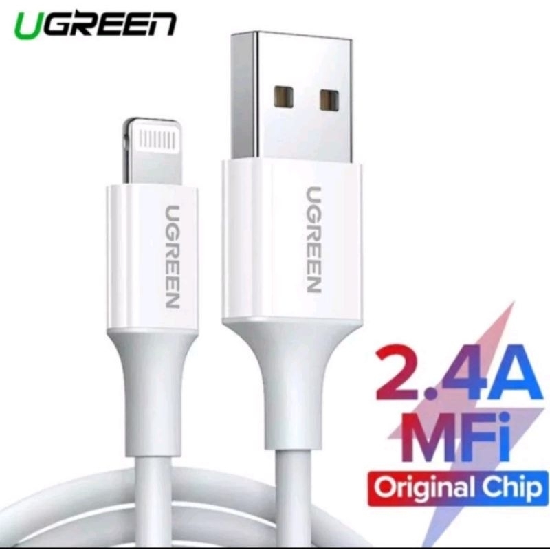 Jual Charger UGREEN iphone lightning batok / kabel white | Shopee Indonesia