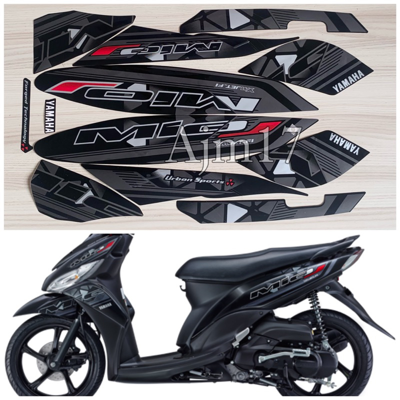 Jual STIKER STRIPING MIO J 2014 HITAM | Shopee Indonesia