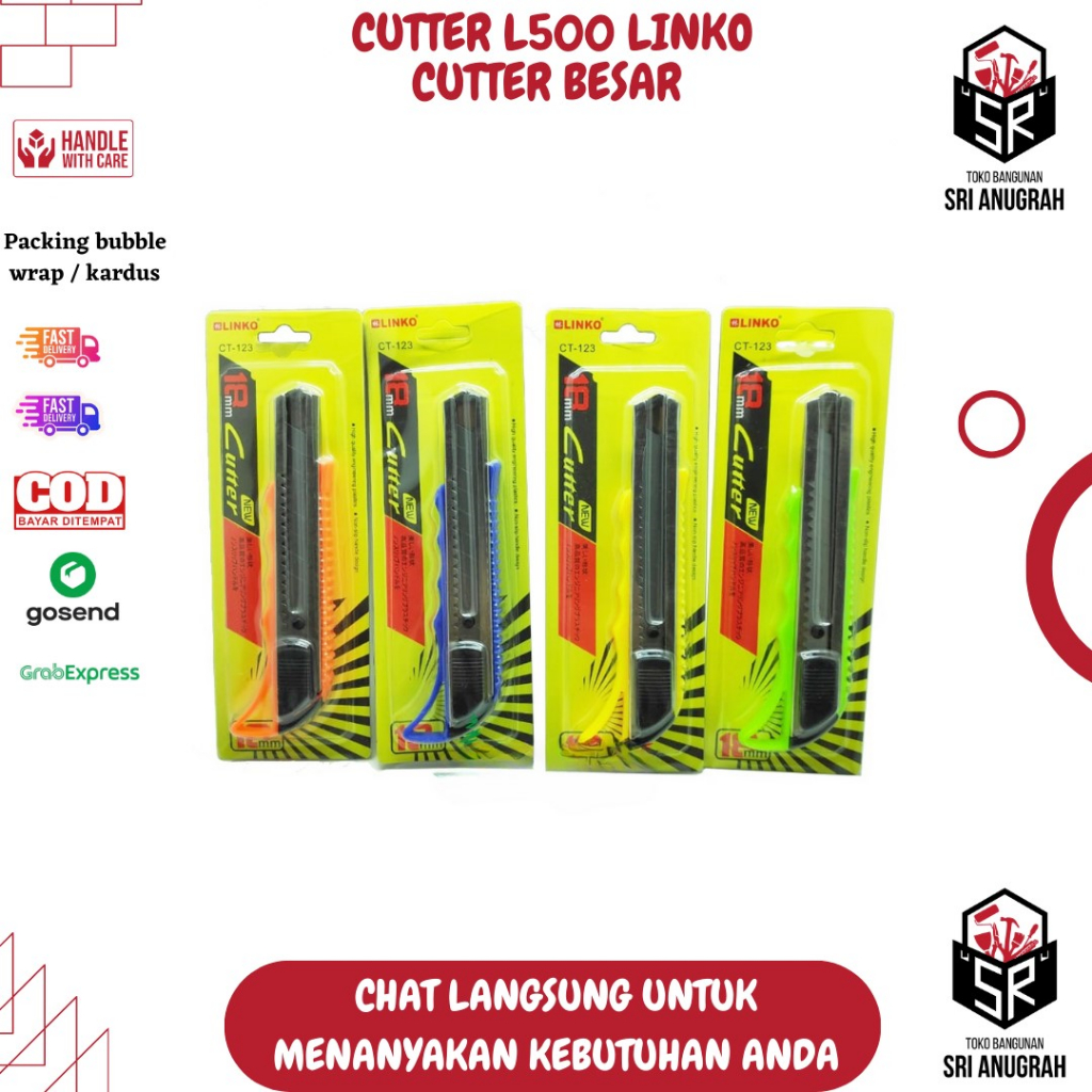 Jual Cutter Pisau L500 Linko Pisau Carter Kater CT - 123 | Shopee Indonesia
