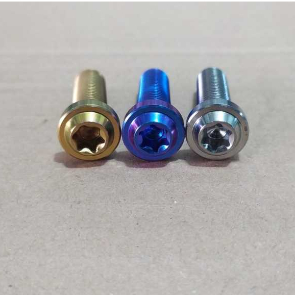 Jual Baut titanium gr5 Big Head head m10x35 drat 14 panjang 3.5 cm original titanium grade 5 ...