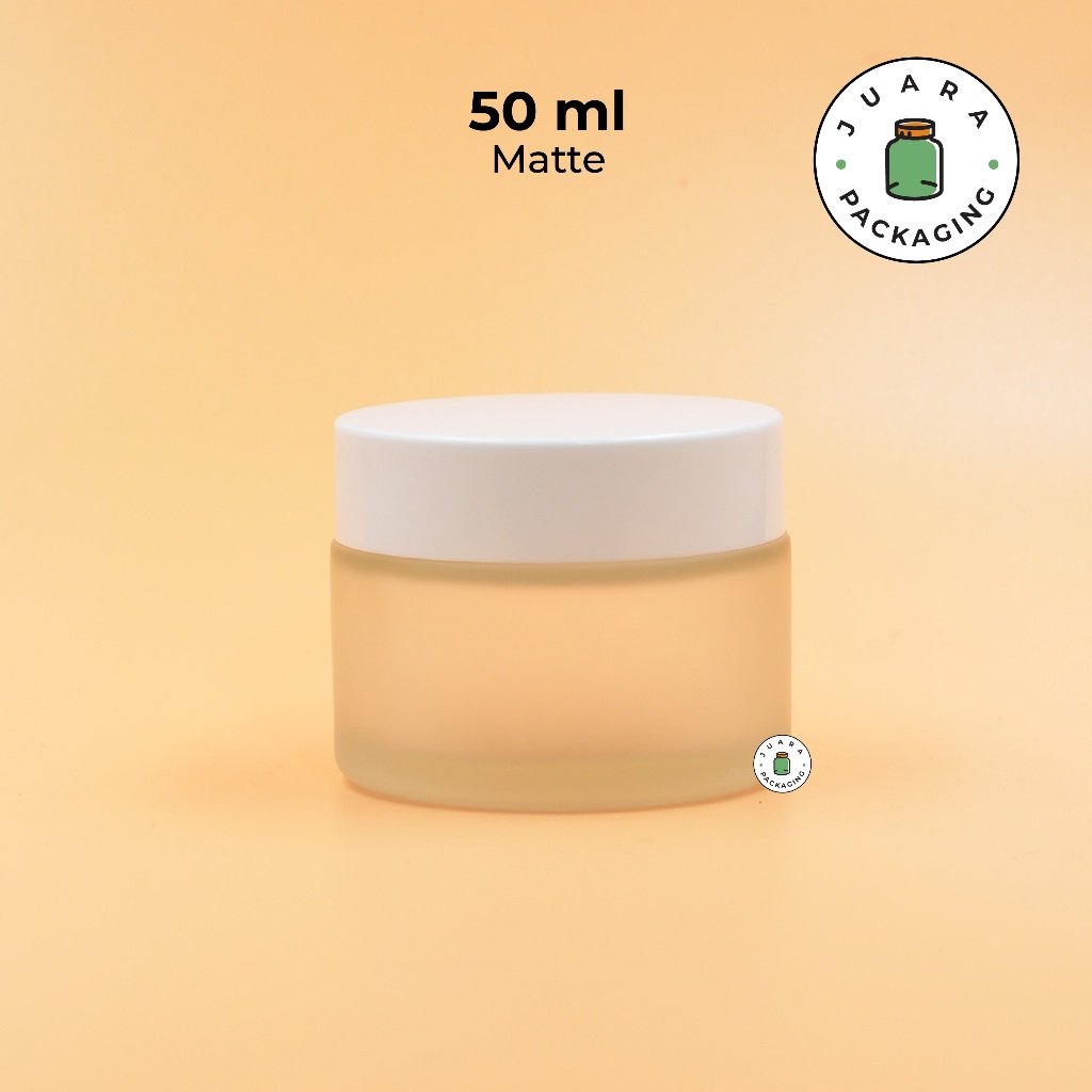 Jual Pot Kosmetik Cream 50ml Frosted Kaca Tebal Pot Kaca Skincare ...