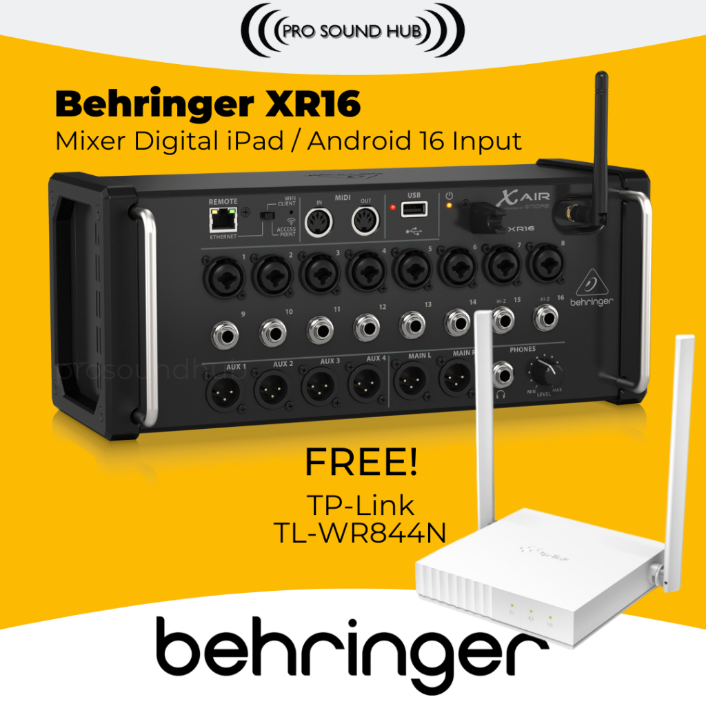Jual Behringer XR16 XR-16 XR 16 Channel Wireless Mixer Digital via Smartphone Tablet iPad ...