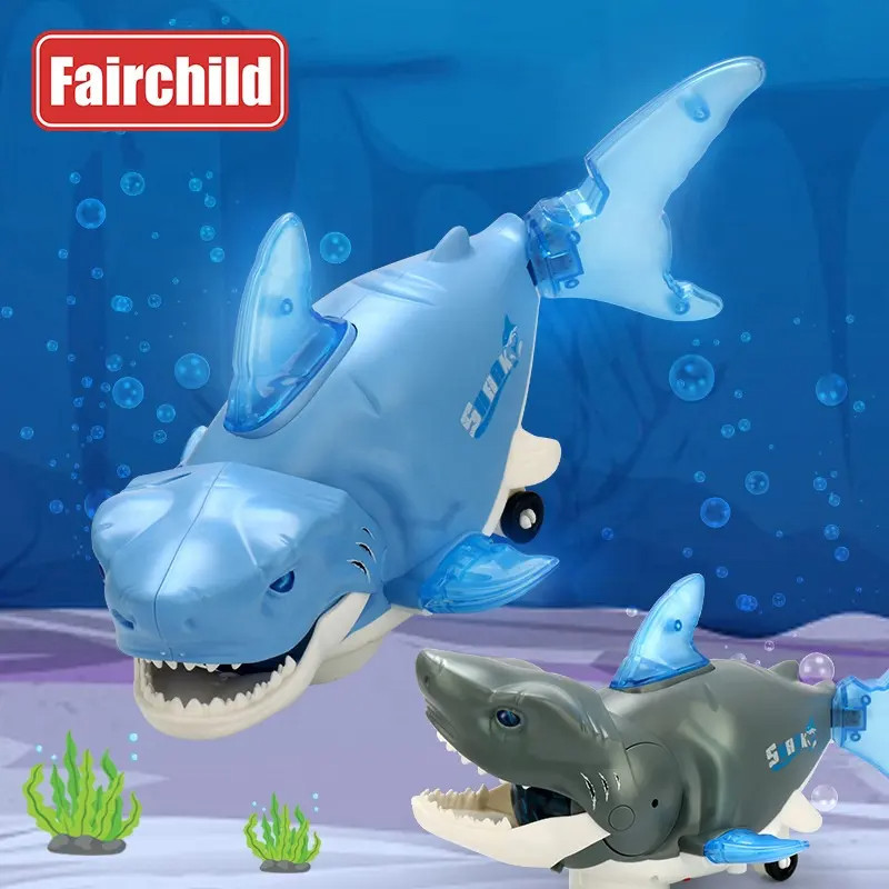 Jual 0201 - Mainan Shark Robot Ikan Hiu Berjalan Lampu dan Musik ...