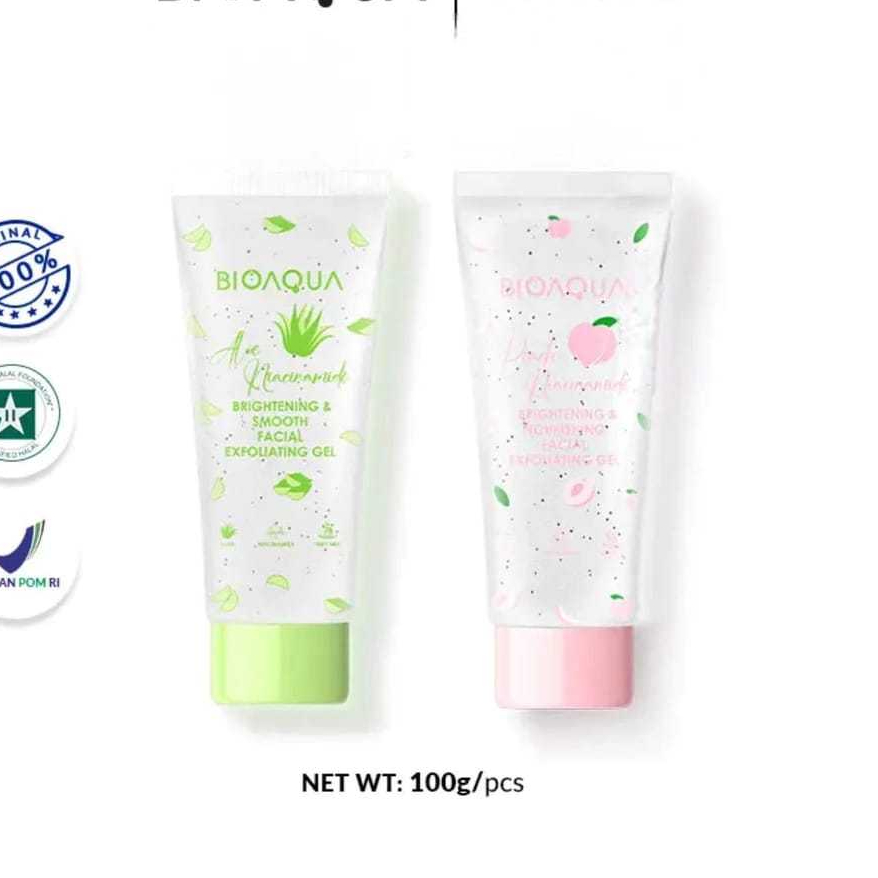 Jual BIOAQUA Scrub Wajah Peeling Gel Niacinamide Brightening & Smooth ...