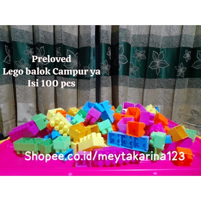 Jual Mainan Anak Lego Balok 100 Biji ( Bekas Pakai ) | Shopee Indonesia