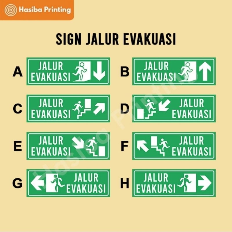 Jual Stiker Akrilik Rambu Jalur Evakuasi | Shopee Indonesia