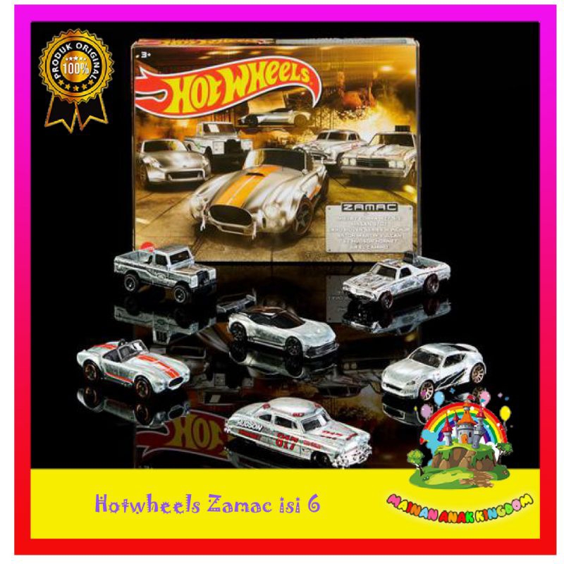 Jual Hot Wheels ZAMAC 6 Cars Box Set Original Mattel – Diecast Koleksi ...