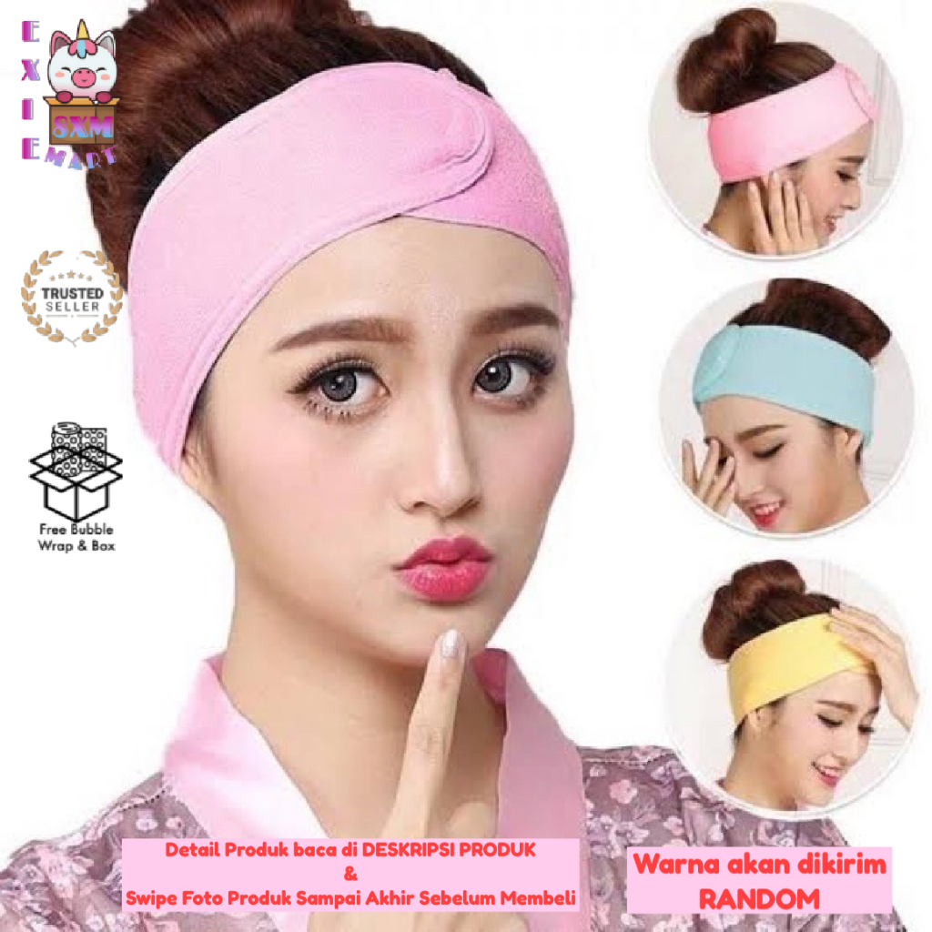 Jual BANDO KAIN HANDUK FACIAL WASH - BANDANA FACIAL MAKEUP - HEADBAND ...
