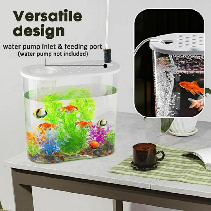Jual Kit pemula tangki akuarium aquaponik mangkuk ikan Cupang ikan hias ...