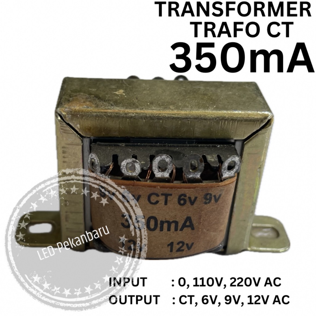 Jual TRAFO 350MA CT 6V 9V 12V 350 MA TRAVO TRONIC TRANSFORMER 6 9 12 ...