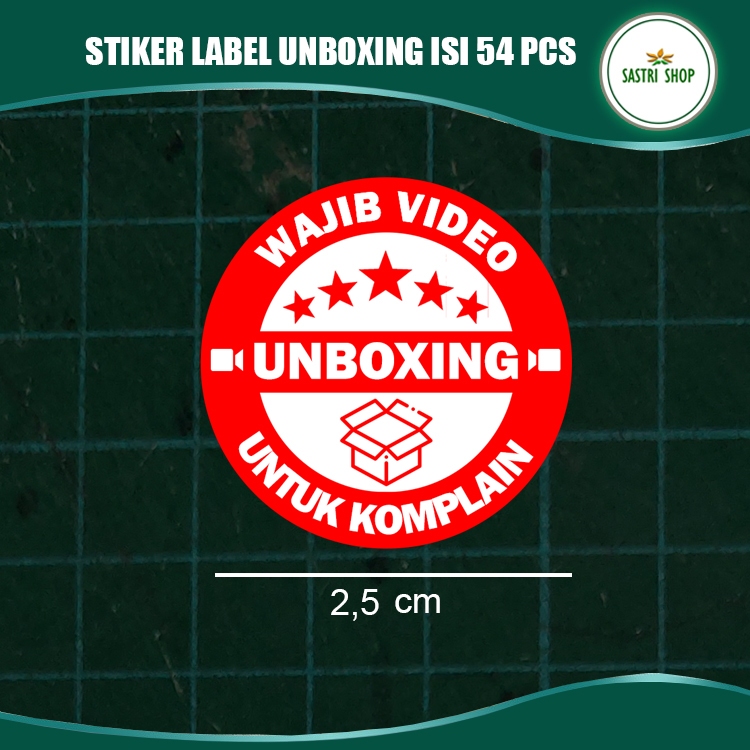 Jual Desain Ekslusif Stiker Label Wajib Video Unboxing Isi 54 Pcs Murah ...