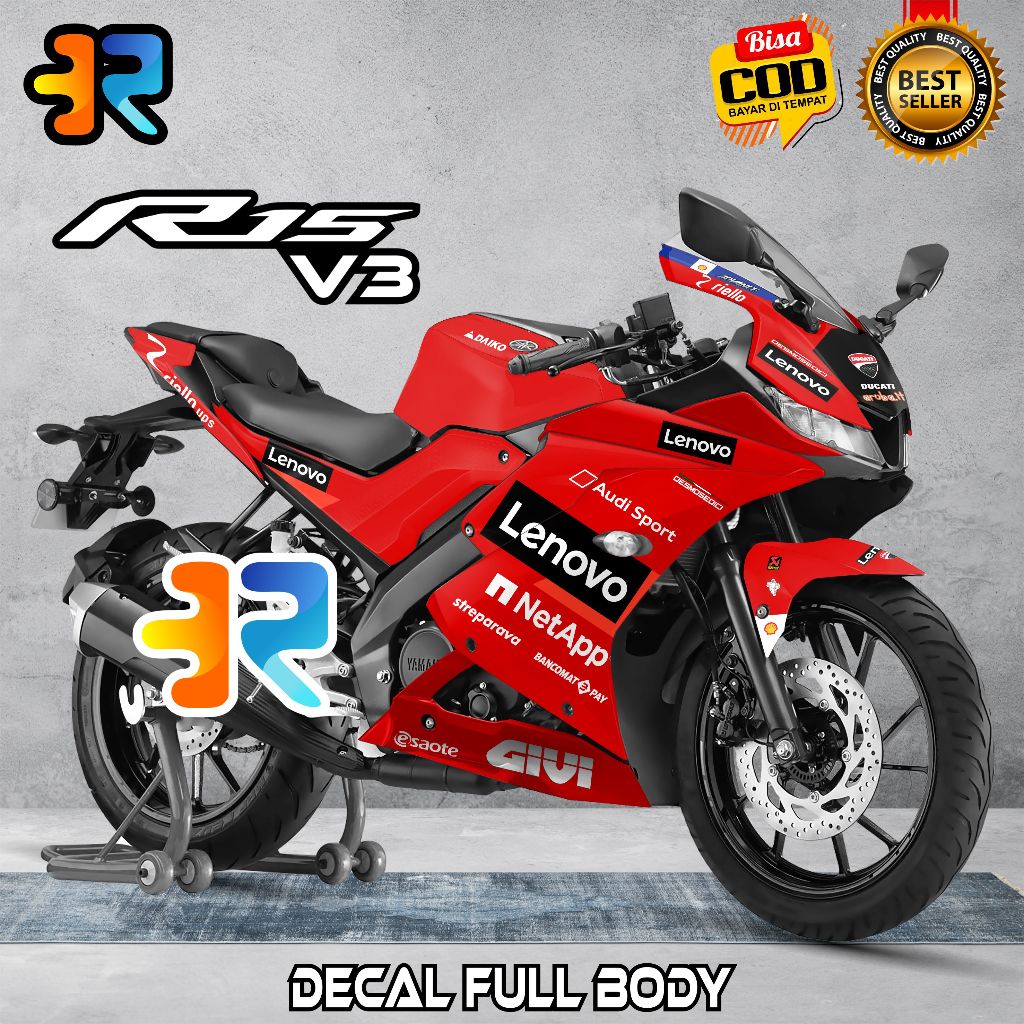 Jual Decal R15 V3 Stiker Full Body Desain Ducati | Shopee Indonesia