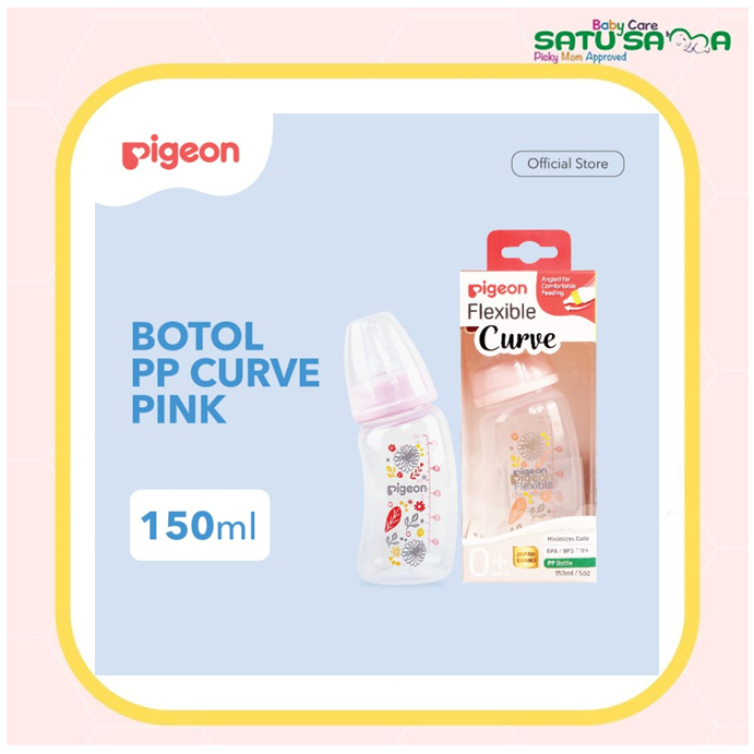 Jual PIGEON BOTOL PP CLEAR CURVE 150 ML W/S-TYPE NIPPLE | Shopee Indonesia