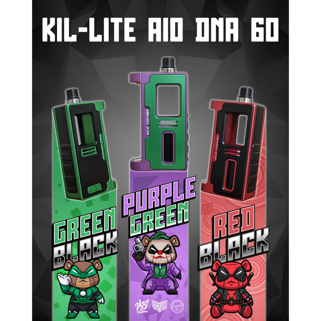 Jual Kil lite AIO DNA 60 - Green Black Purple Green Red Black Authentic ...