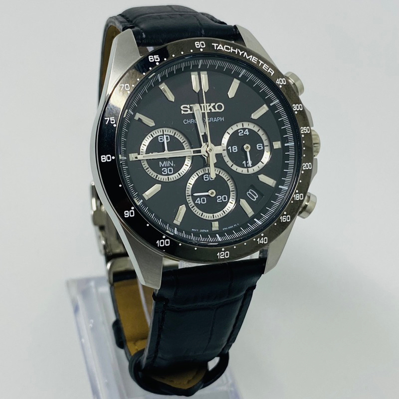 Jual Seiko 8T63-00D0 SBTR Chronograph Black Dial | Shopee Indonesia